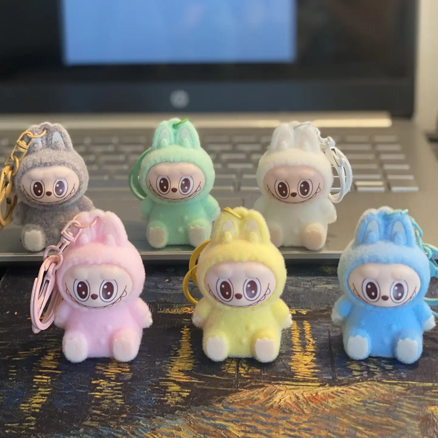 Labubu Inspired 6cm sitting Keychain – Sticky's Garrison Ice Cream ...